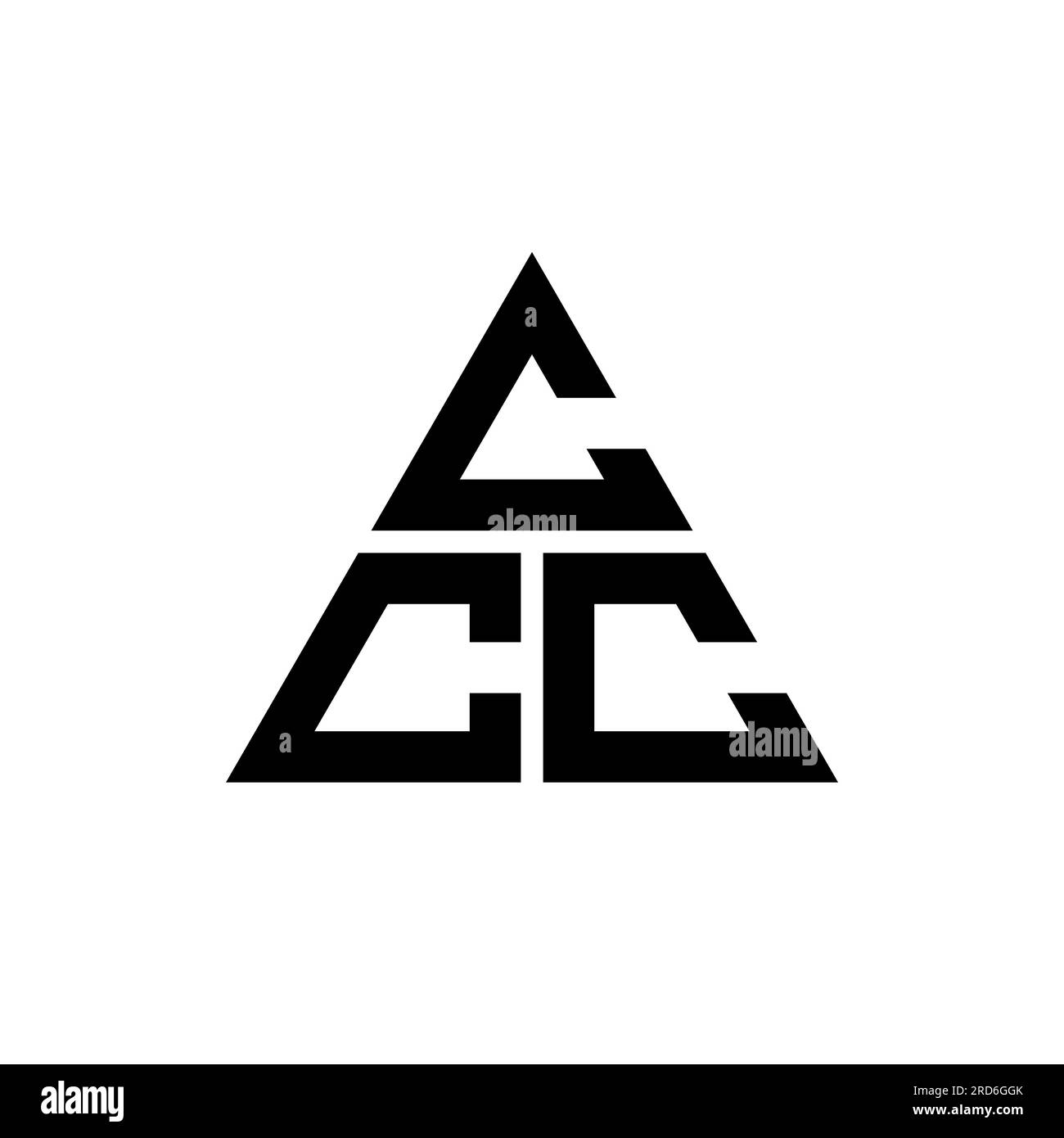 CCC-Logo mit Dreiecksbuchstaben und Dreiecksform. Monogramm mit dem CCC-Dreieck-Logo. CCC ...