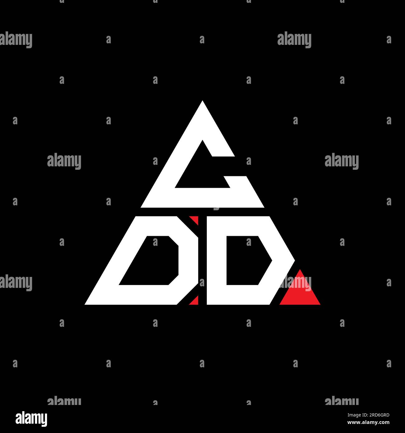 CDD-Logo mit Dreiecksbuchstaben und Dreiecksform. Monogramm mit CDD ...