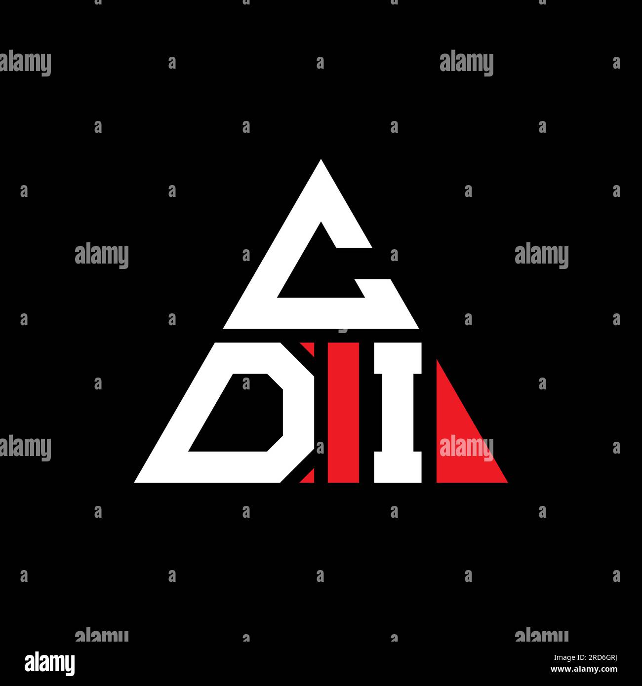 CDI-Logo mit Dreiecksbuchstaben und Dreiecksform. Monogramm mit CDI ...