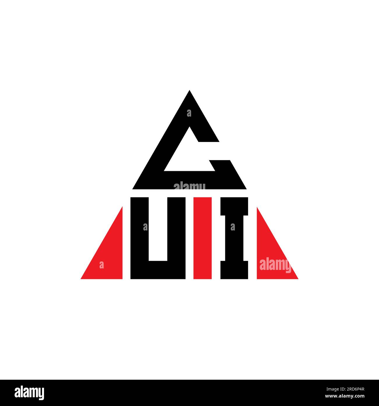 CUI-Logo mit Dreiecksbuchstaben und Dreiecksform. MONOGRAMM mit CUI ...