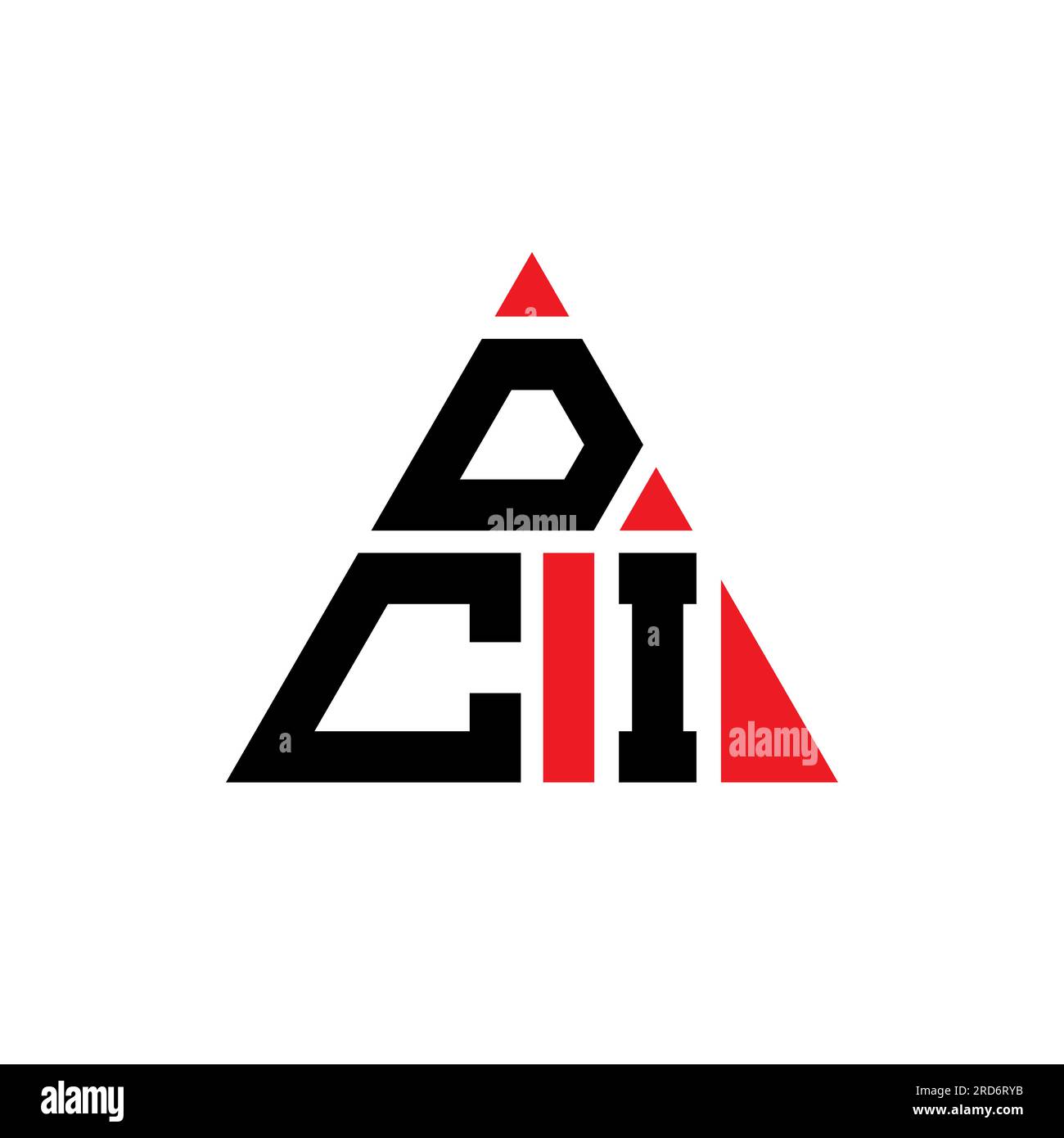 DCI-Logo mit dreieckigem Buchstaben in Dreiecksform. DCI-Dreieck-Logo ...