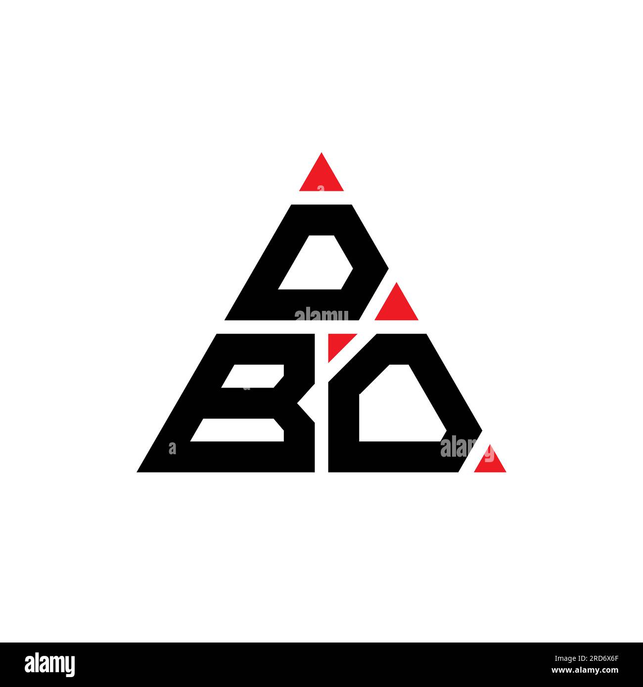 DBO-Logo mit Dreiecksbuchstaben und Dreiecksform. Monogramm mit DBO ...
