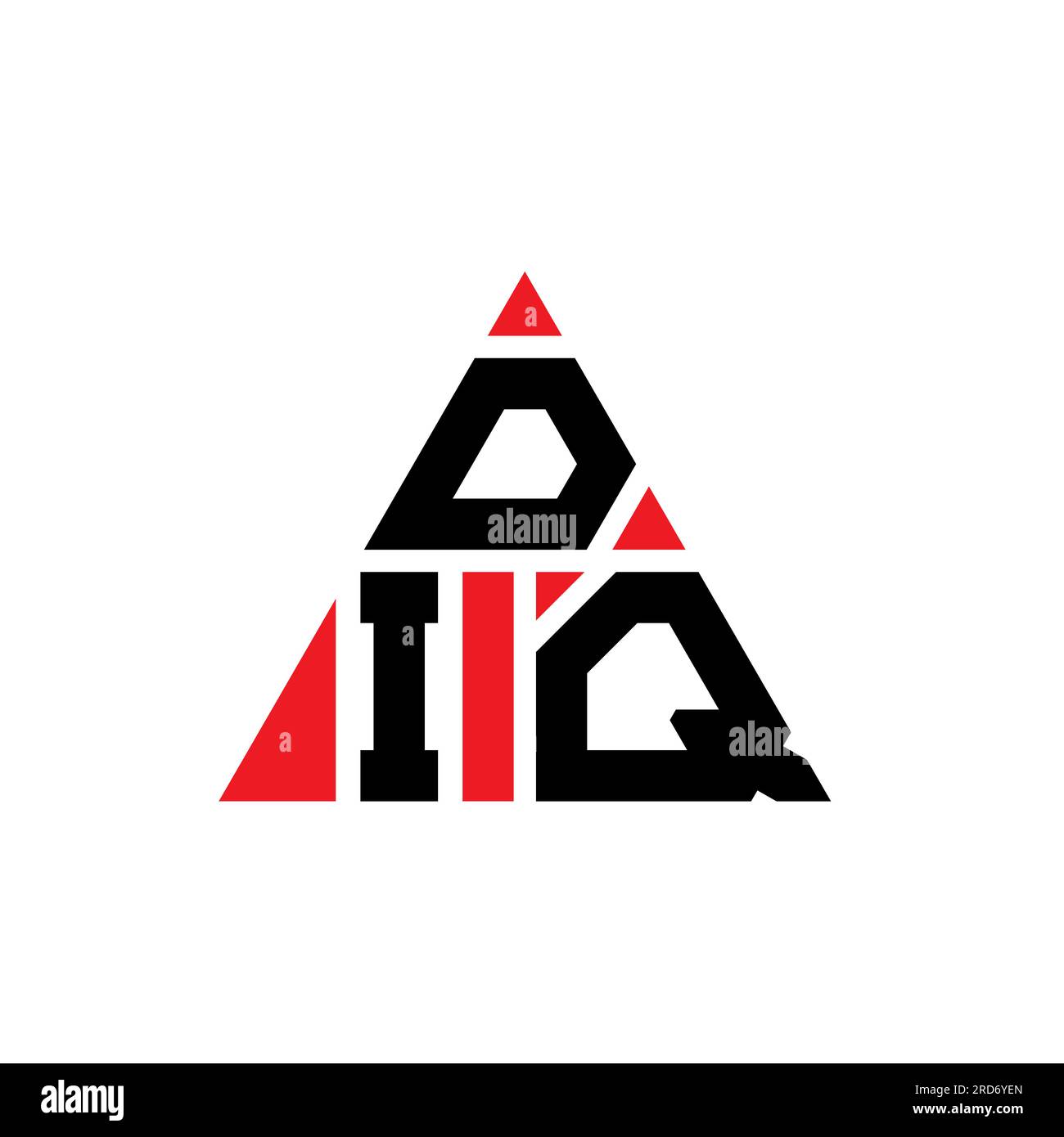 DIQ-Logo mit Dreiecksbuchstaben und Dreiecksform. DIQ Dreieck Logo ...