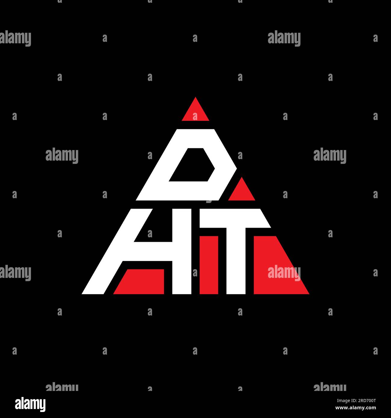 DHT-Logo mit Dreiecksbuchstaben und Dreiecksform. DHT Dreieck Logo ...