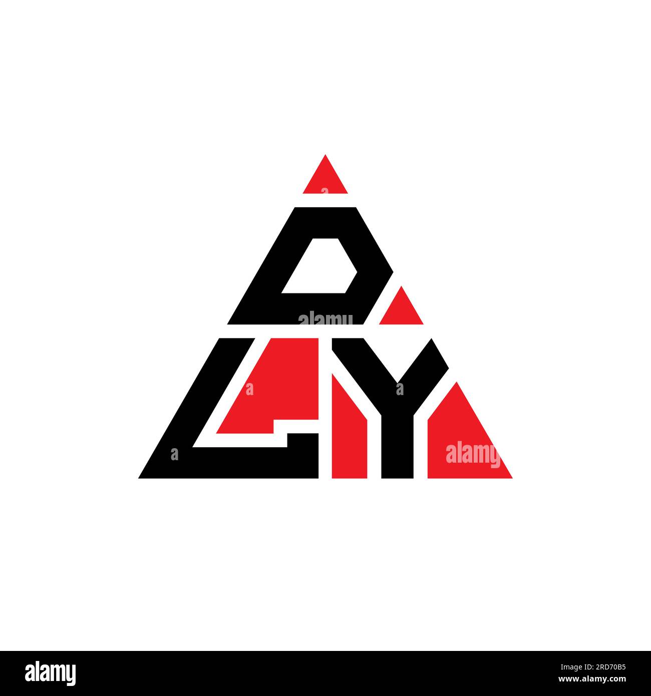 DLY-Logo mit Dreiecksbuchstaben und Dreiecksform. DLY Dreieck Logo ...