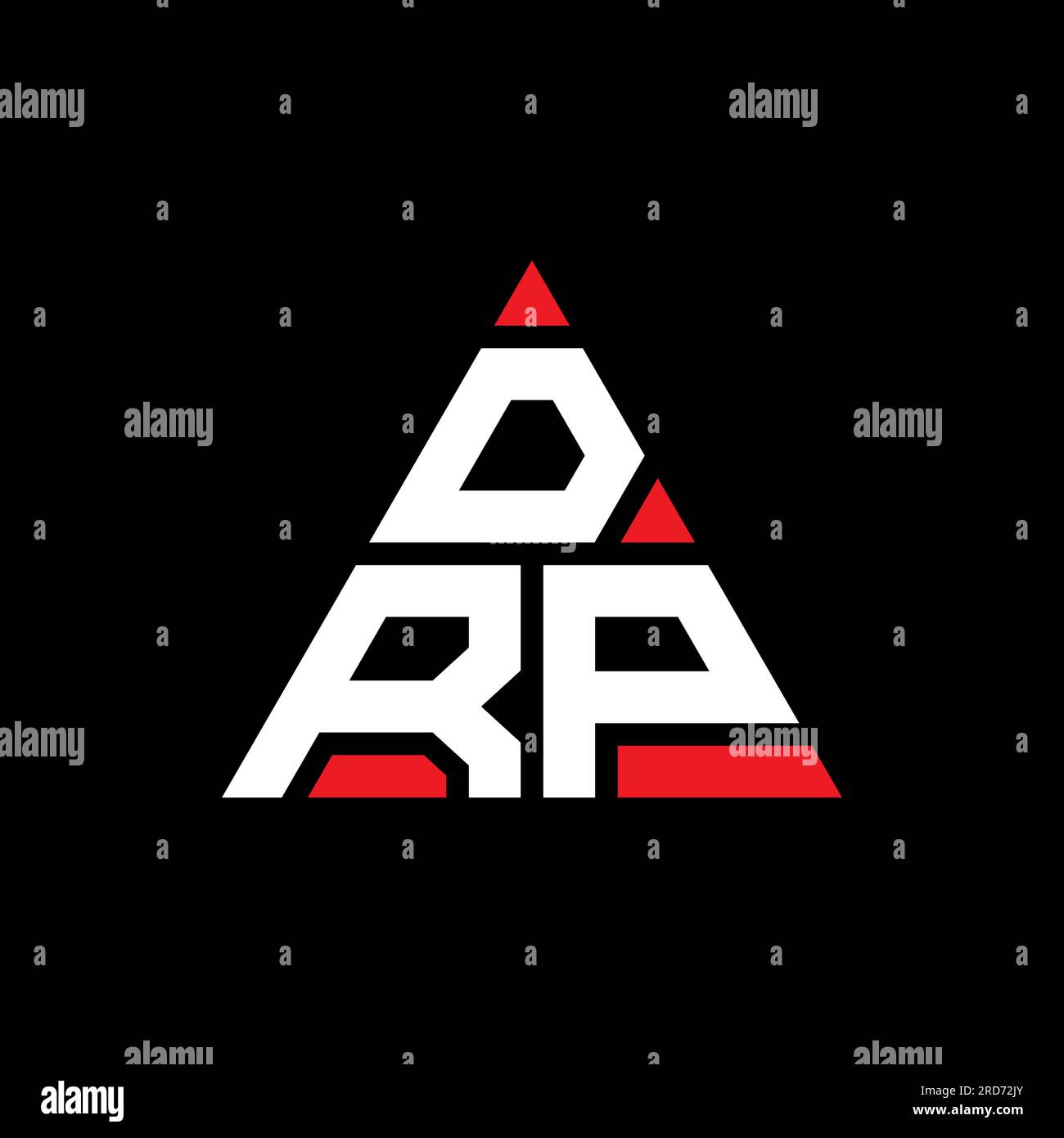DRP-Logo mit Dreiecksbuchstaben und Dreiecksform. DRP-Dreieck-Logo ...