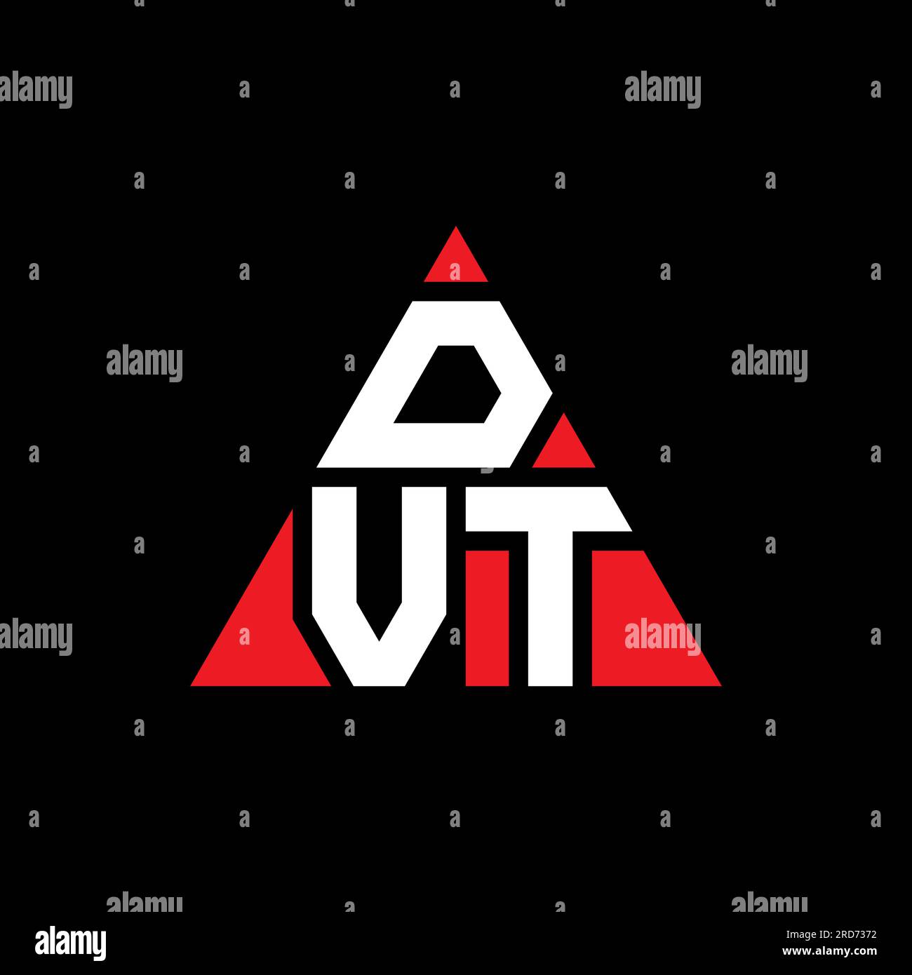 DVT-Logo mit Dreiecksbuchstaben und Dreiecksform. DVT-Dreieck-Logo-Monogramm. DVT-Dreieck-Vektor ...