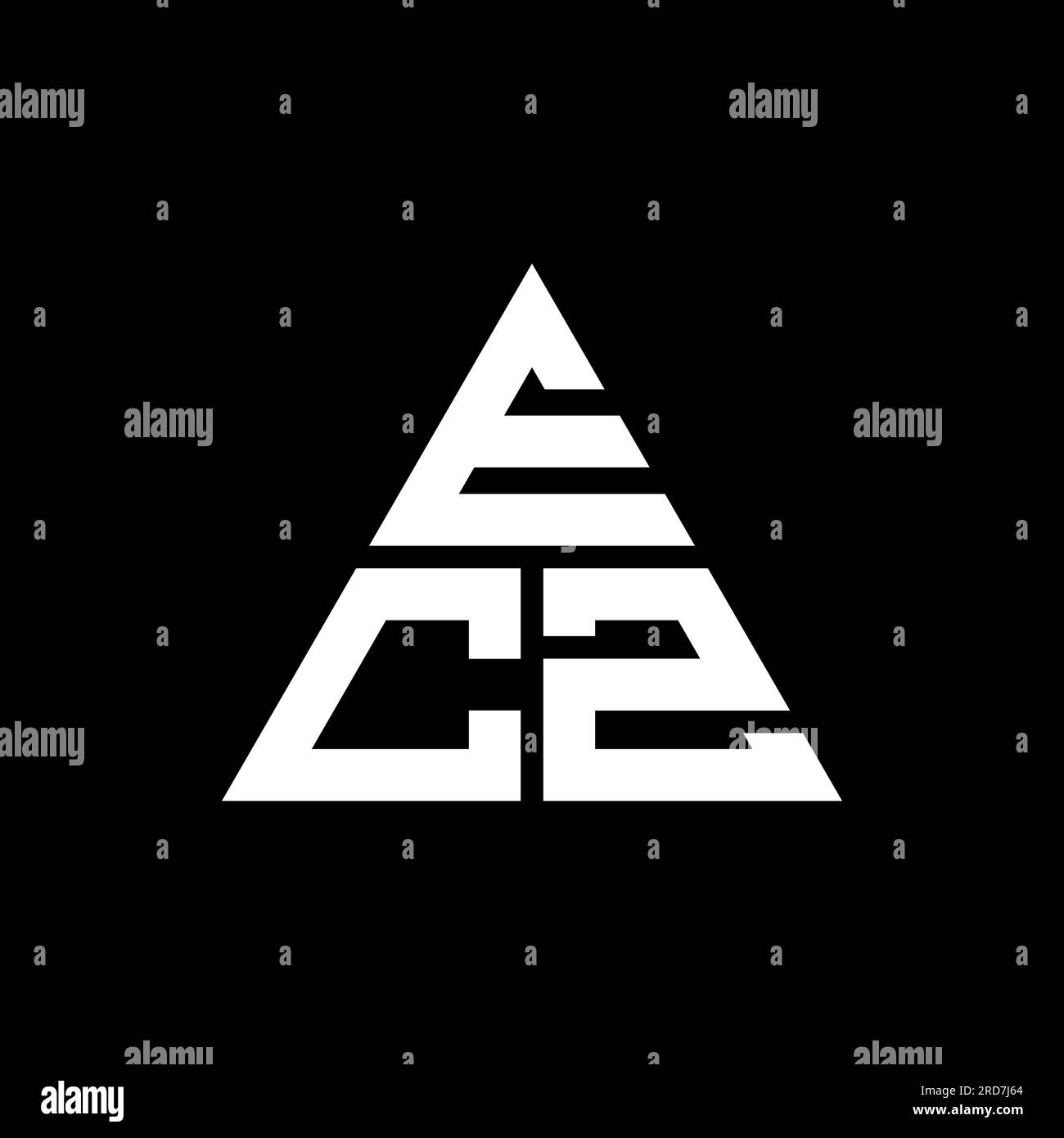 ECZ-Logo mit Dreiecksbuchstaben und Dreiecksform. ECZ-Dreieck-Logo ...