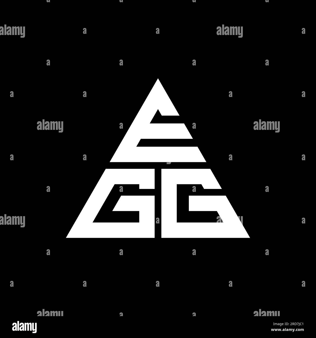 LOGO mit DREIECKIGEN BUCHSTABEN IN EIFORM. Monogramm mit EI-Dreieck ...