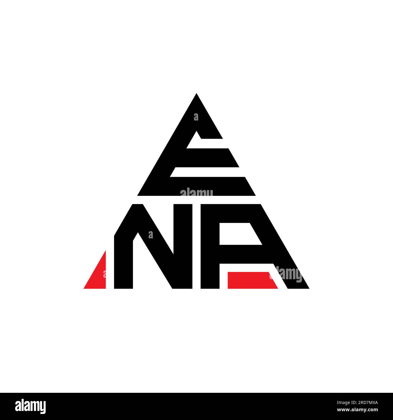 ENA-Logo mit Dreiecksbuchstaben und Dreiecksform. MONOGRAMM mit ENA ...