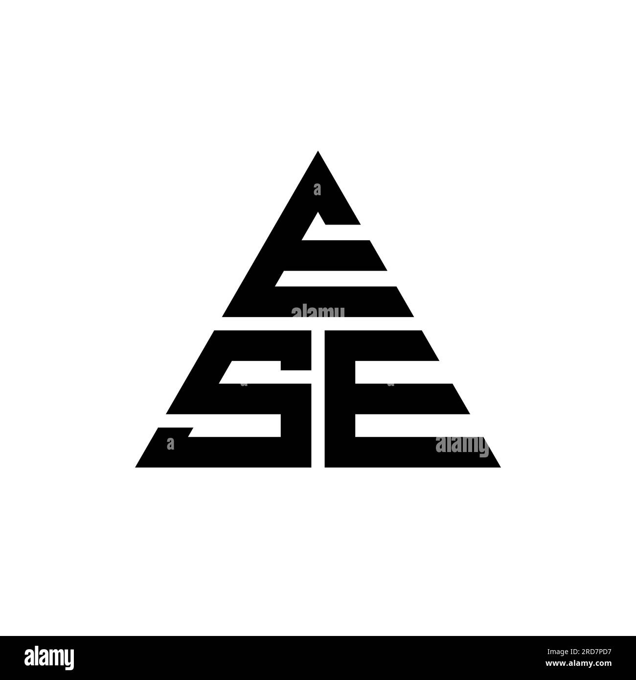ESE-Logo mit Dreiecksbuchstaben und Dreiecksform. Monogramm mit ESE ...