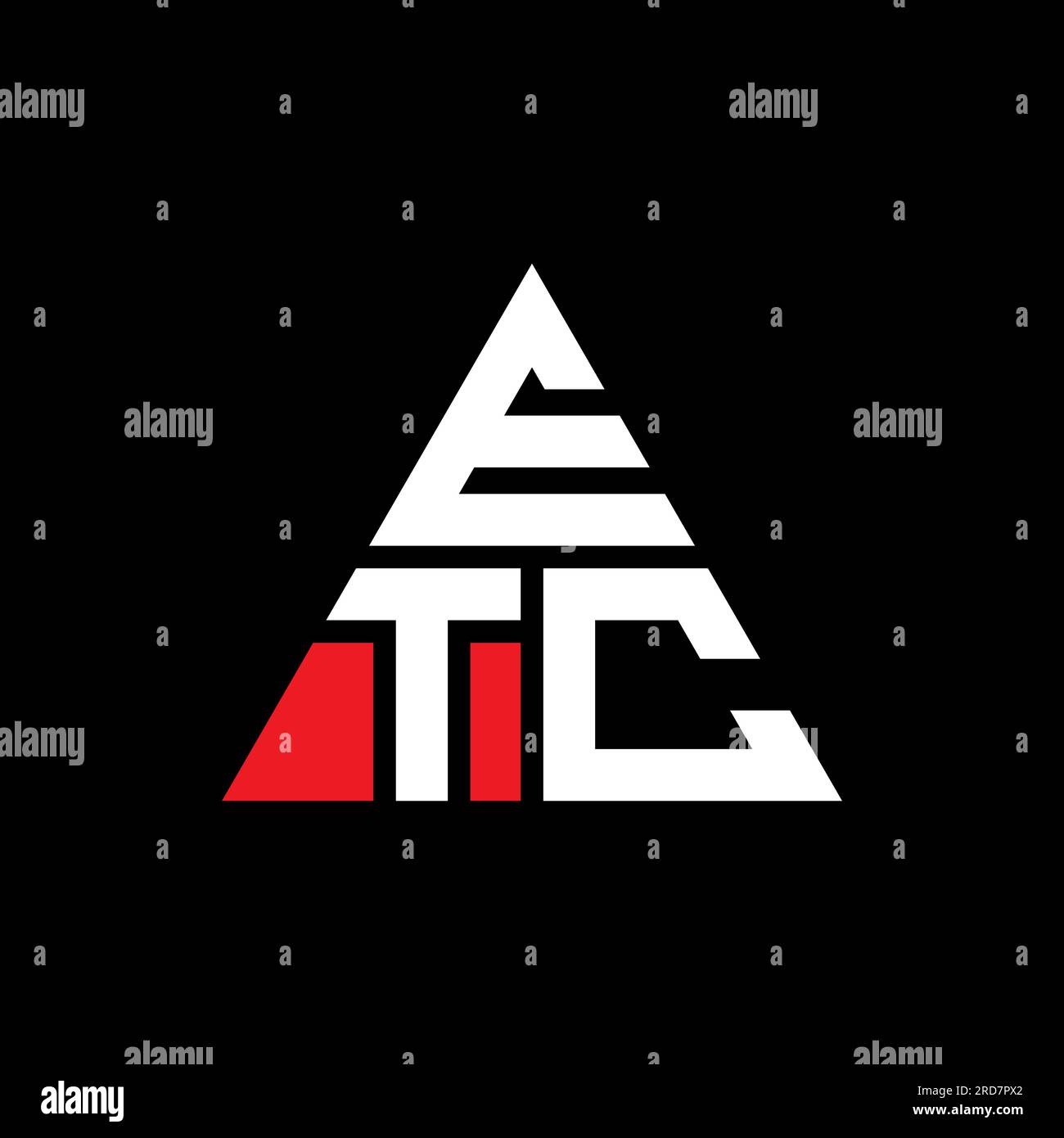 ETC-Logo mit Dreiecksbuchstaben und Dreiecksform. ETC Dreieck Logo ...