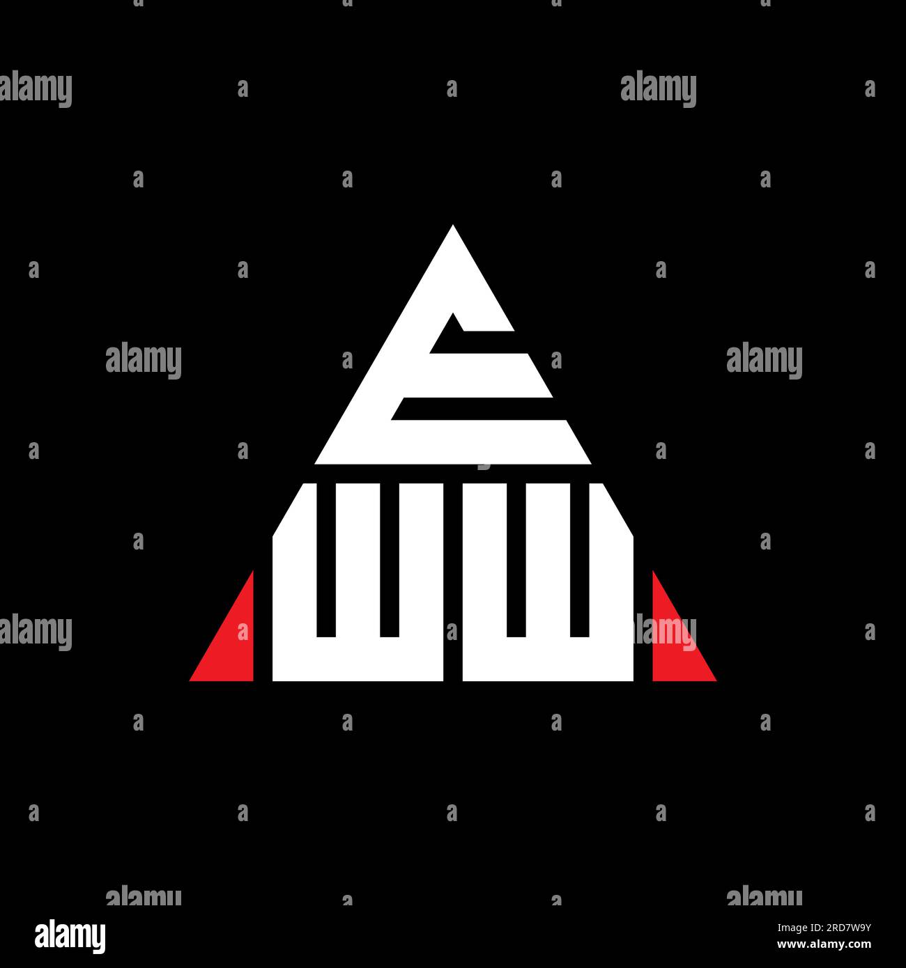 EWW-Logo mit dreieckigem Buchstaben in Dreiecksform. EWW-Dreieck-Logo ...