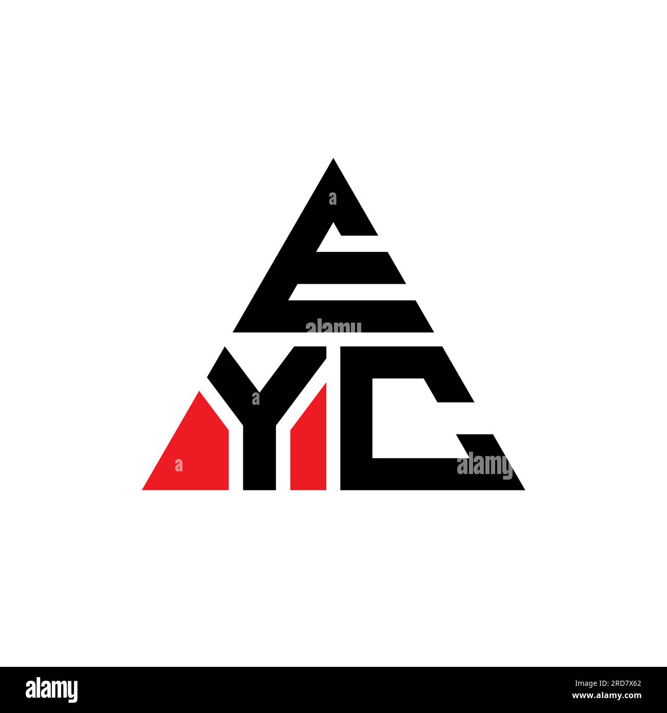 EYC-Logo mit Dreiecksbuchstaben und Dreiecksform. EYC-Dreieck-Logo ...
