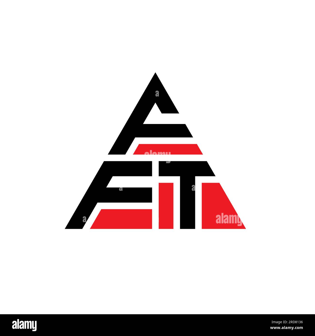 FFT-Logo mit Dreiecksbuchstaben und Dreiecksform. FFT-Monogramm mit ...