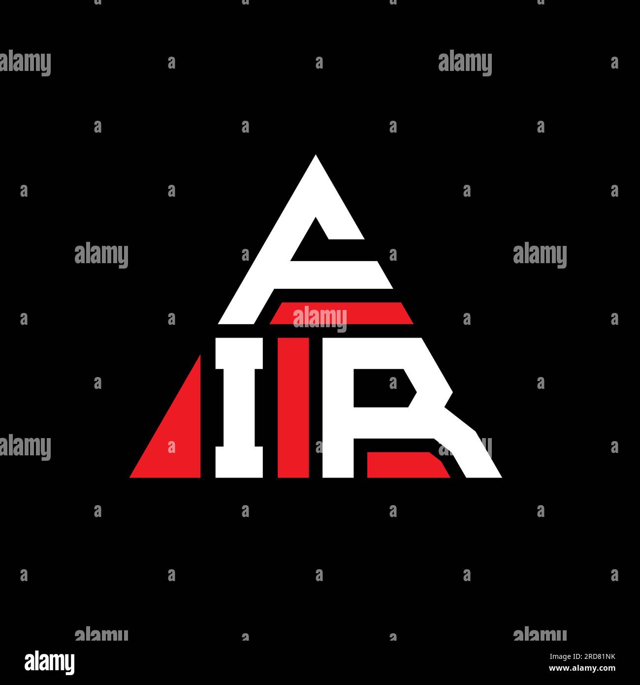 DREIECKIGES LOGO MIT TANNENMOTIV und Dreiecksform. MONOGRAMM MIT ...