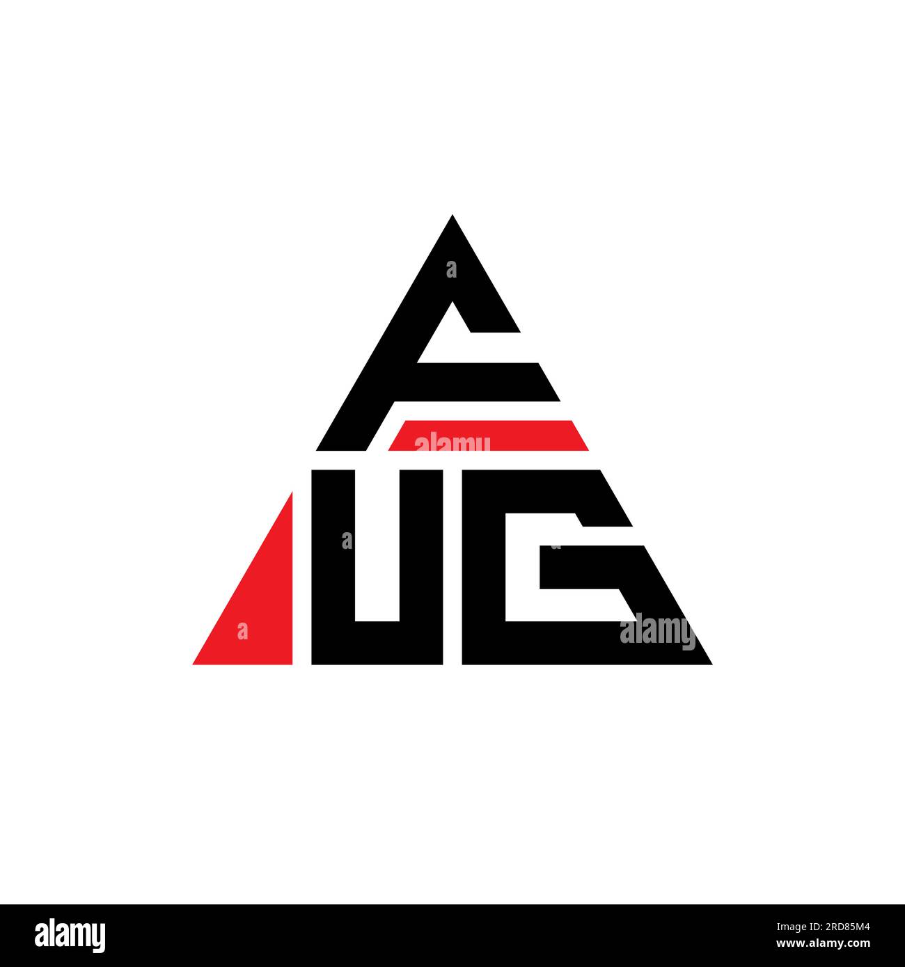 FUG-Logo mit Dreiecksbuchstaben und Dreiecksform. FUG-Dreieck-Logo ...