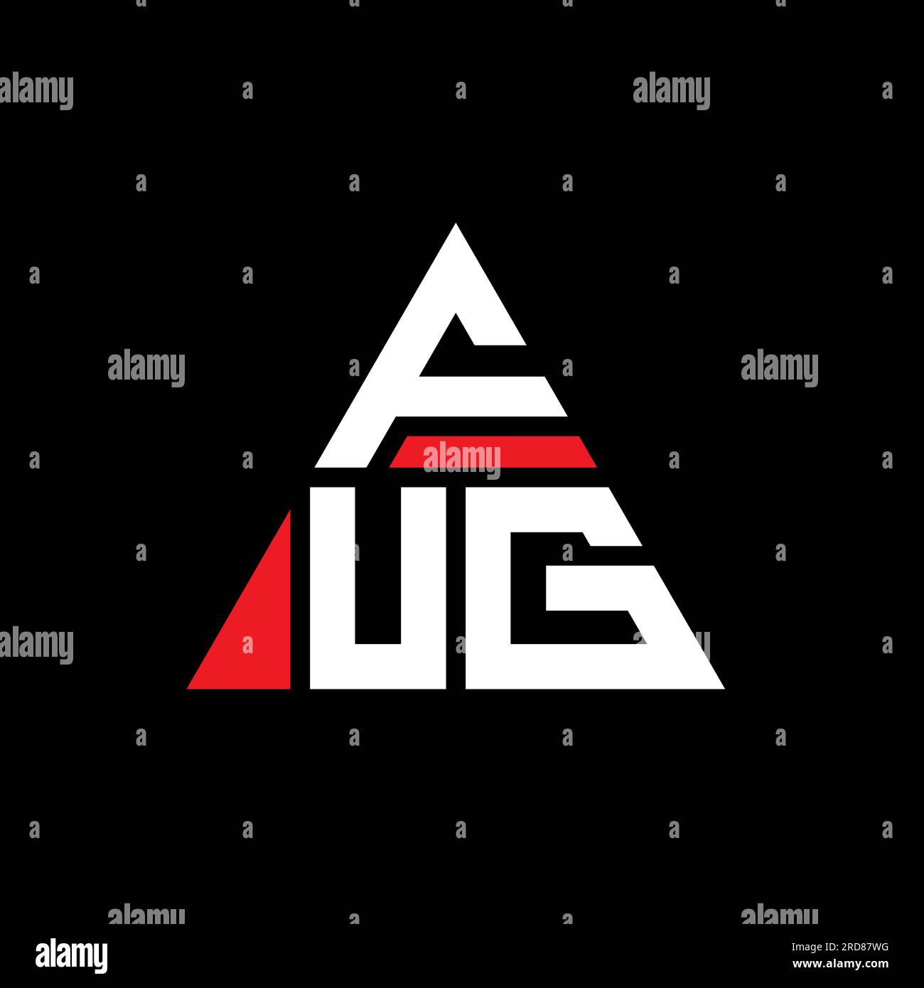 FUG-Logo mit Dreiecksbuchstaben und Dreiecksform. FUG-Dreieck-Logo ...