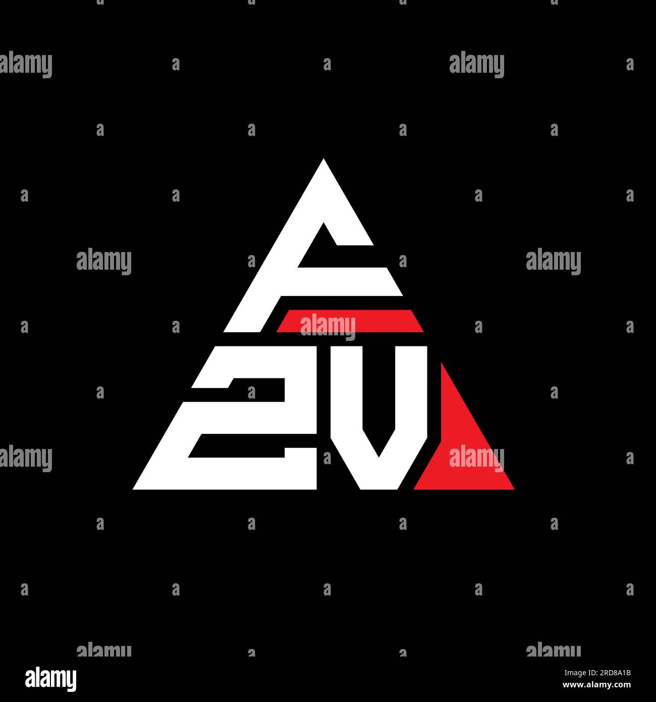 FZV-Logo mit Dreiecksbuchstaben und Dreiecksform. FZV-Dreieck-Logo ...