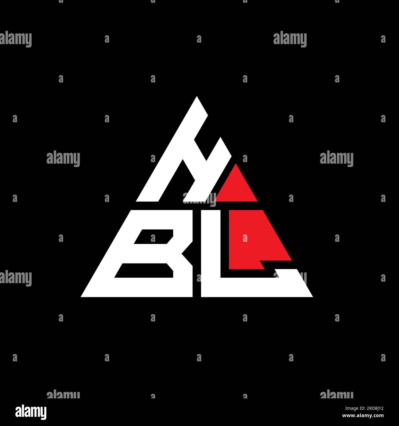 HBL-Logo mit dreieckigem Buchstaben in Dreiecksform. HBL-Dreieck-Logo ...