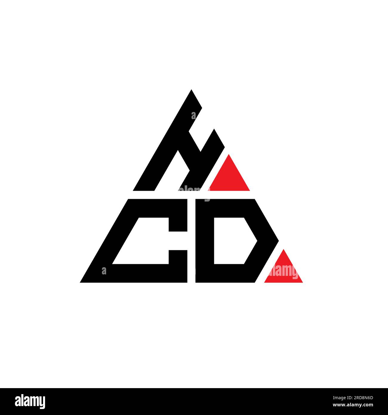 HCD-Logo mit Dreiecksbuchstaben und Dreiecksform. HCD-Dreieck-Logo ...