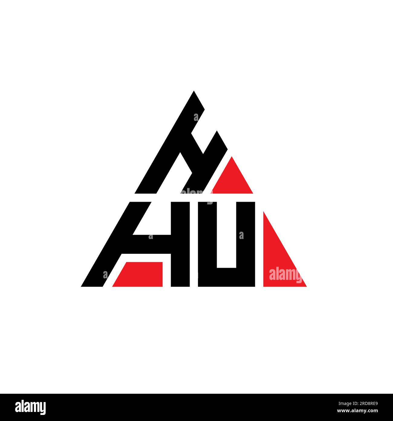 HHU-Logo mit Dreiecksbuchstaben und Dreiecksform. Monogramm mit HHU ...