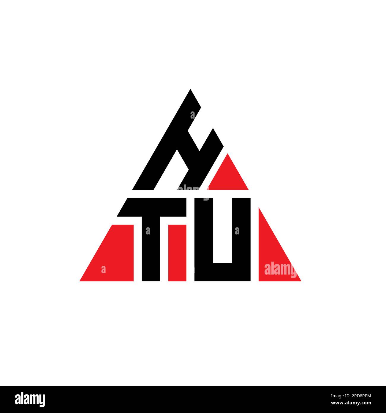 HTU-Logo mit Dreiecksbuchstaben und Dreiecksform. Monogramm mit HTU ...