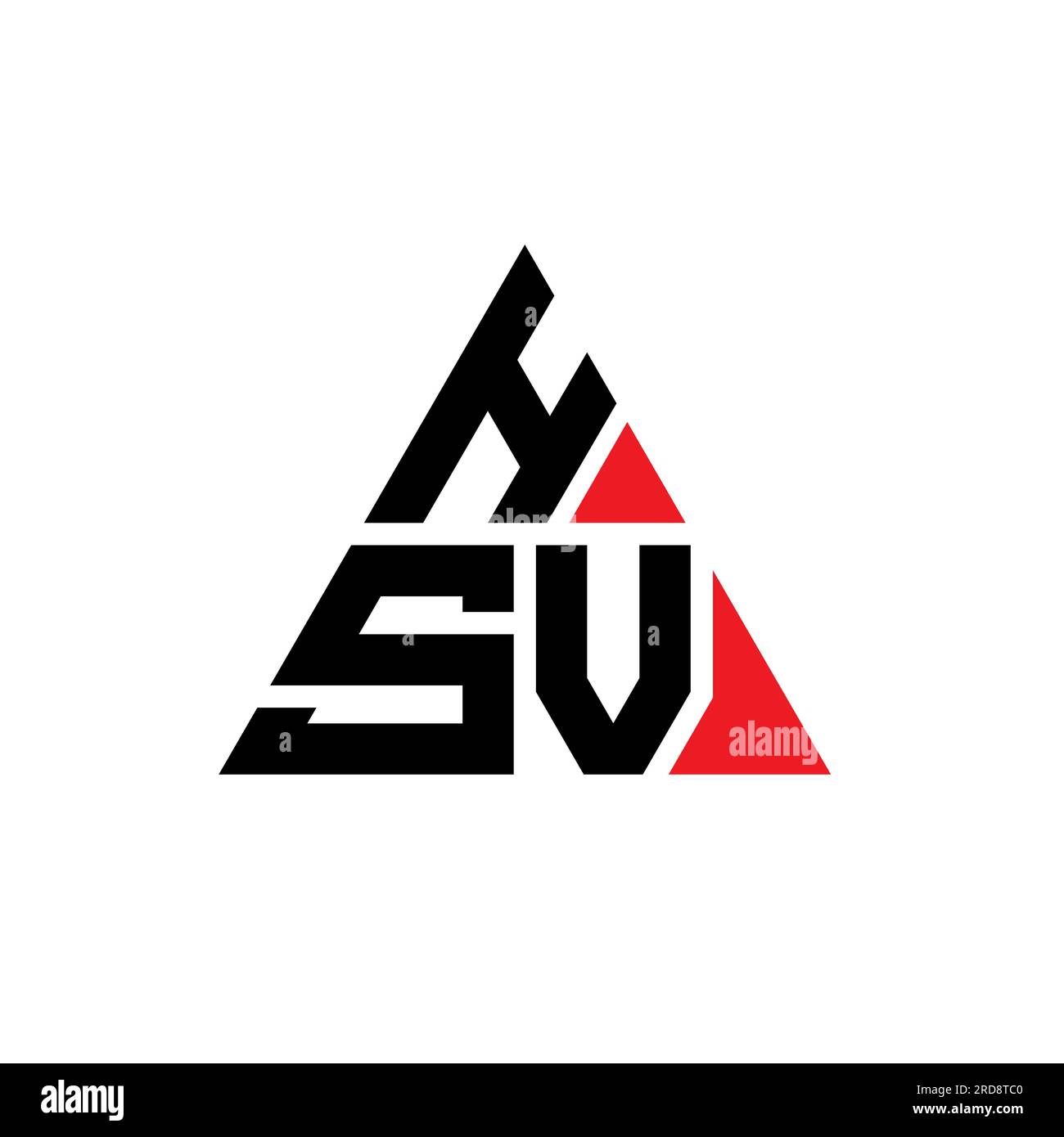 HSV-Logo mit Dreiecksbuchstaben und Dreiecksform. HSV-Dreieck-Logo ...
