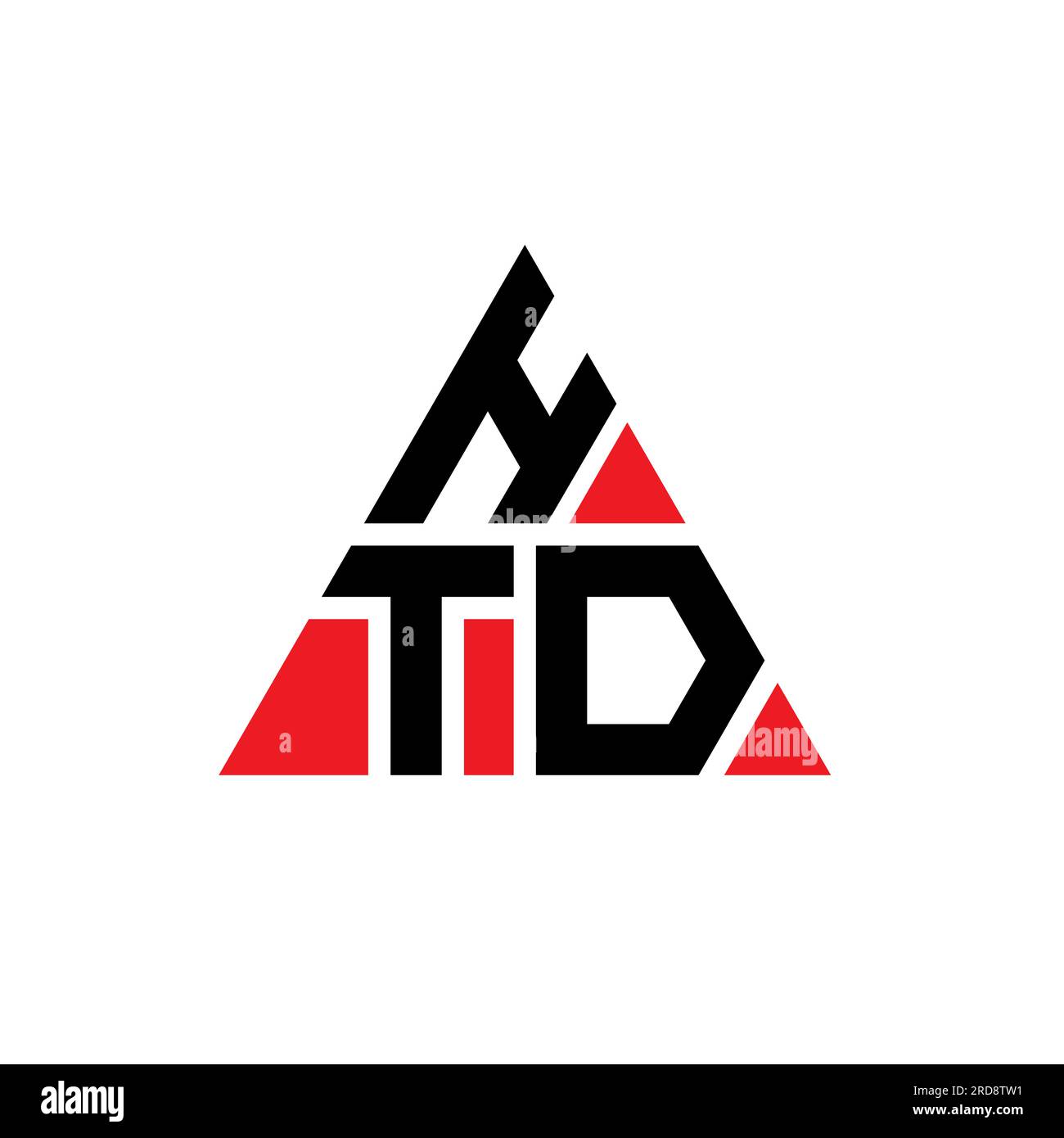 HTD-Logo mit Dreiecksbuchstaben und Dreiecksform. HTD-Dreieck-Logo ...