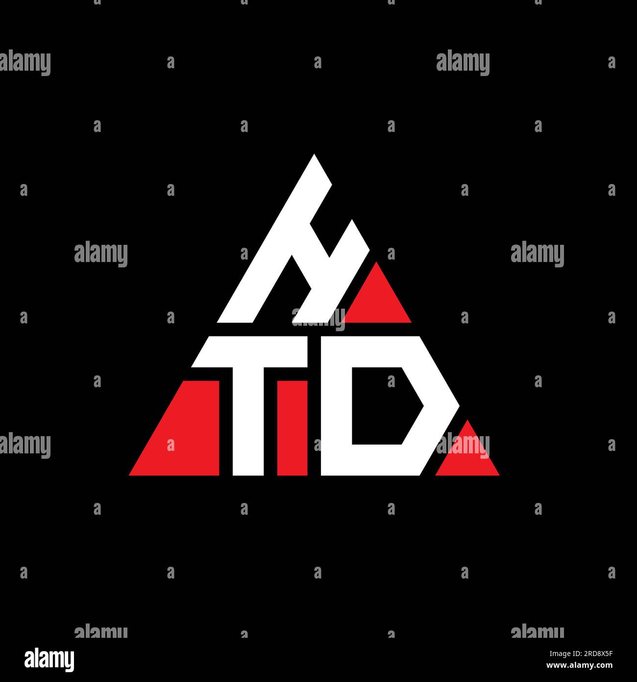 HTD-Logo mit Dreiecksbuchstaben und Dreiecksform. HTD-Dreieck-Logo ...