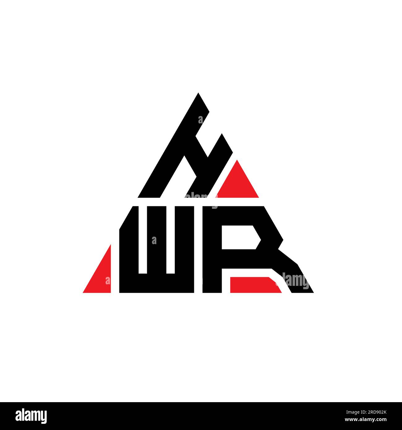 HWR-Logo mit dreieckigem Buchstaben in Dreiecksform. Monogramm mit HWR ...