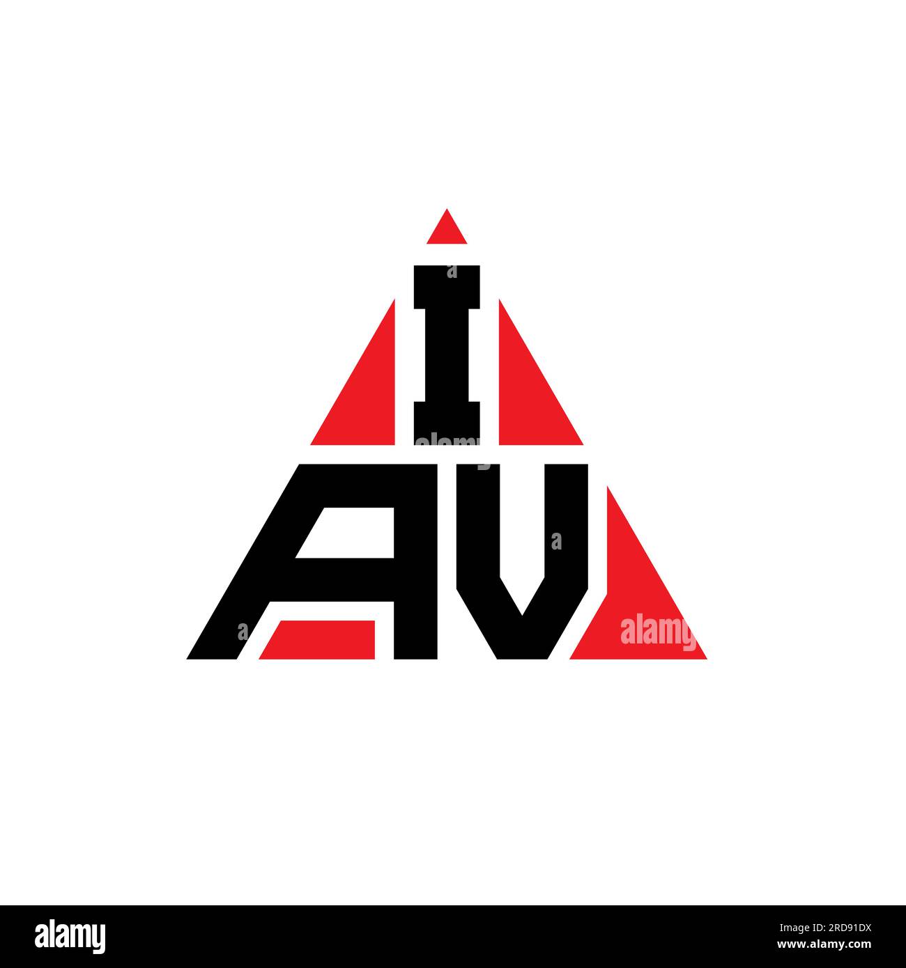 IAV-Logo mit Dreiecksbuchstaben und Dreiecksform. IAV-Dreieck-Logo ...