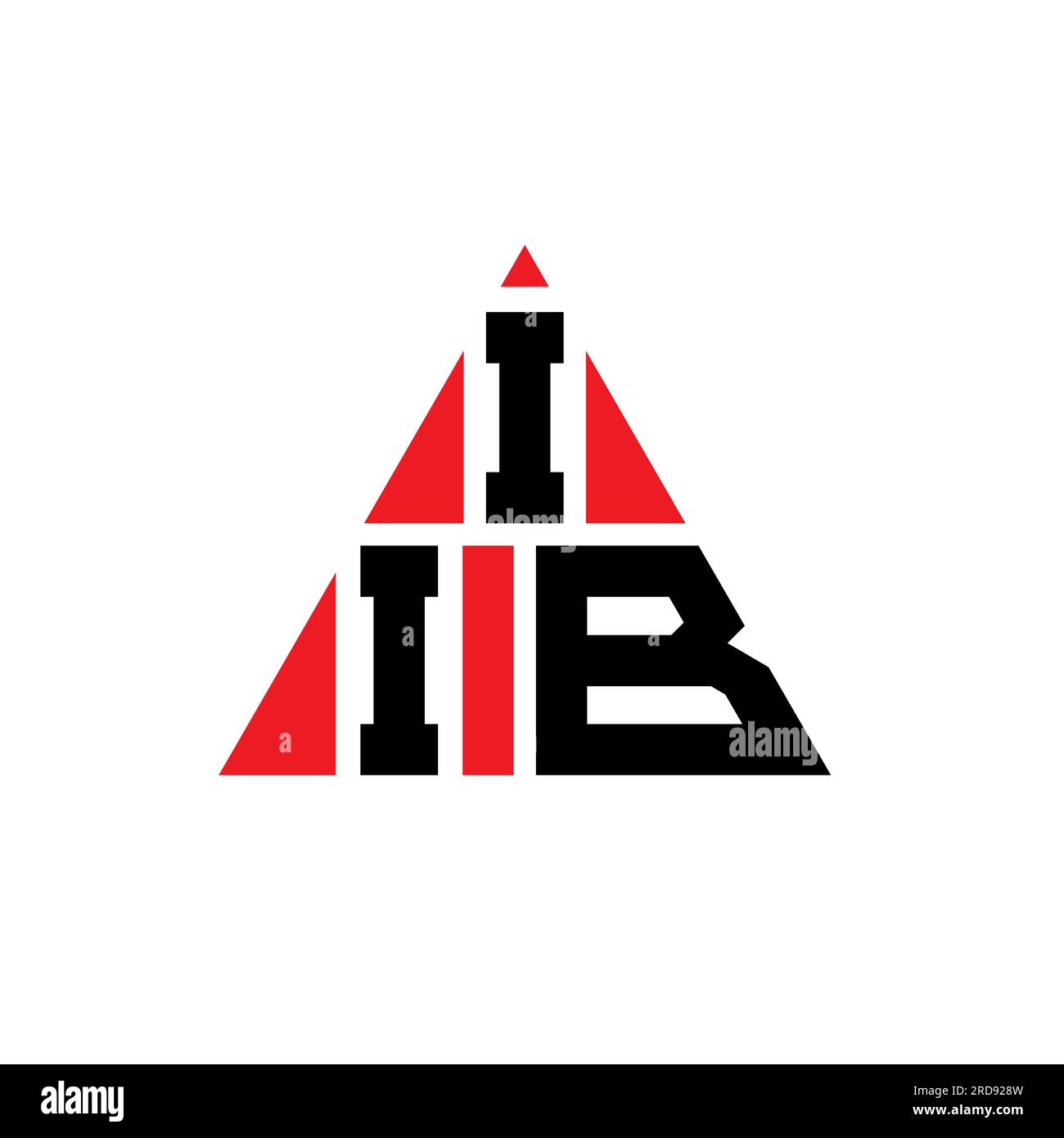 IIB-Logo mit Dreiecksbuchstaben und Dreiecksform. IIB-Dreieck-Logo ...
