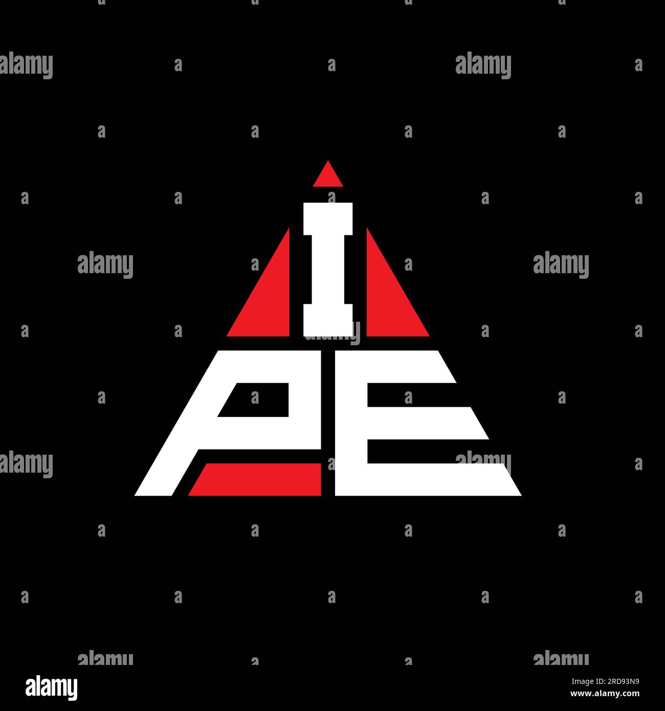 IPE-Logo mit Dreiecksbuchstaben und Dreiecksform. IPE-Dreieck-Logo ...