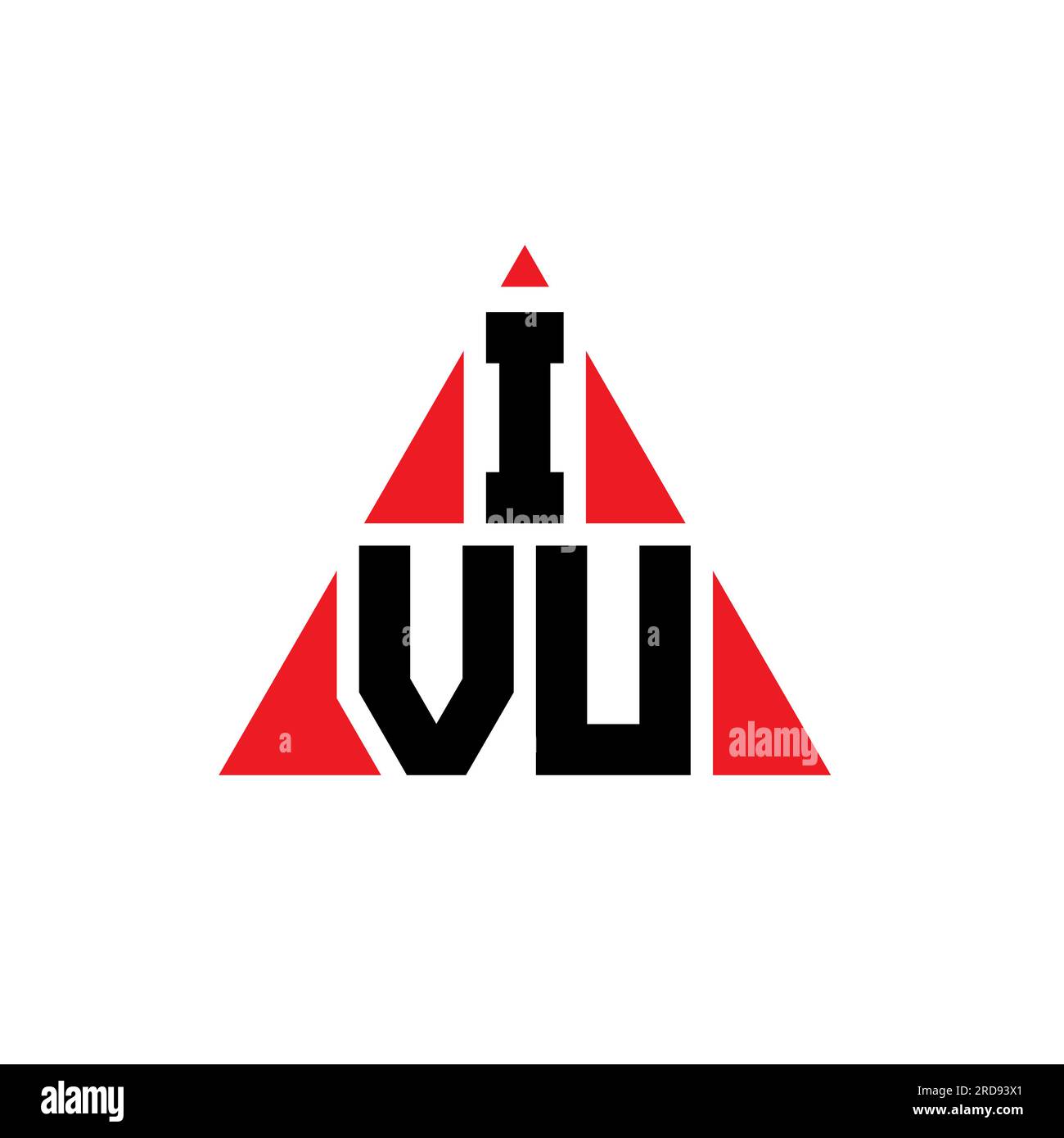 IVU-Logo mit Dreiecksbuchstaben und Dreiecksform. IVU-Dreieck-Logo ...