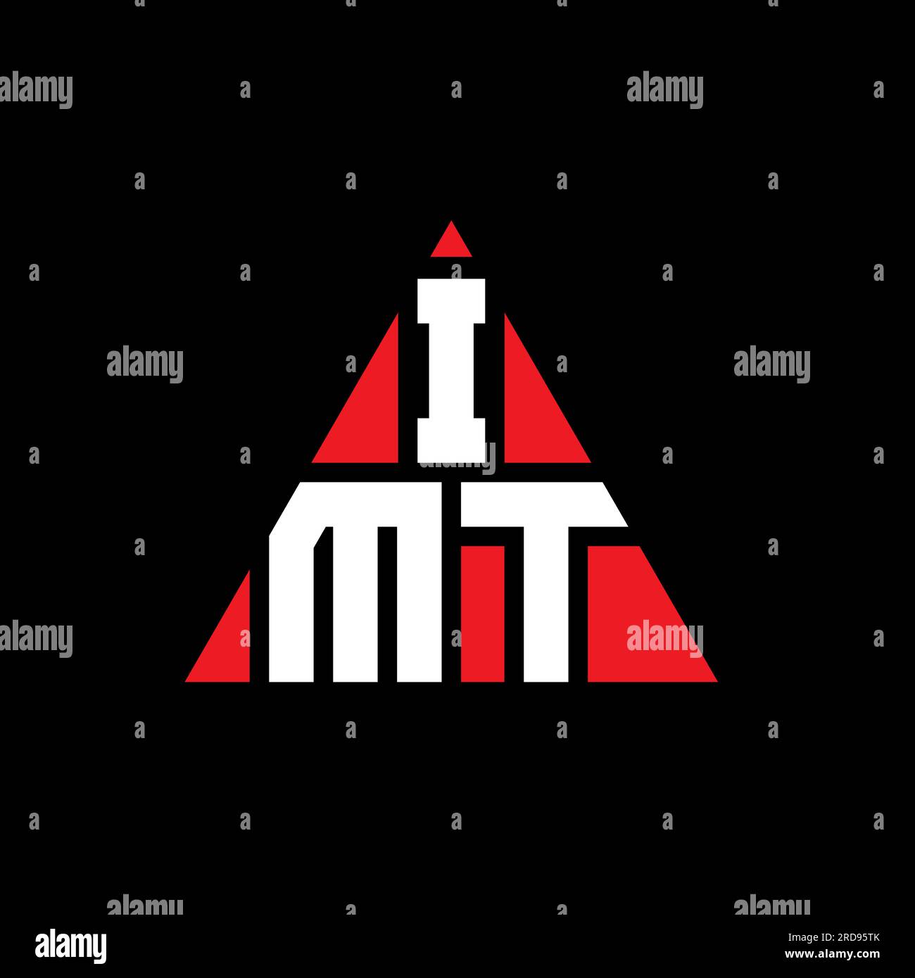 IMT-Logo mit Dreiecksbuchstaben und Dreiecksform. IMT-Dreieck-Logo ...