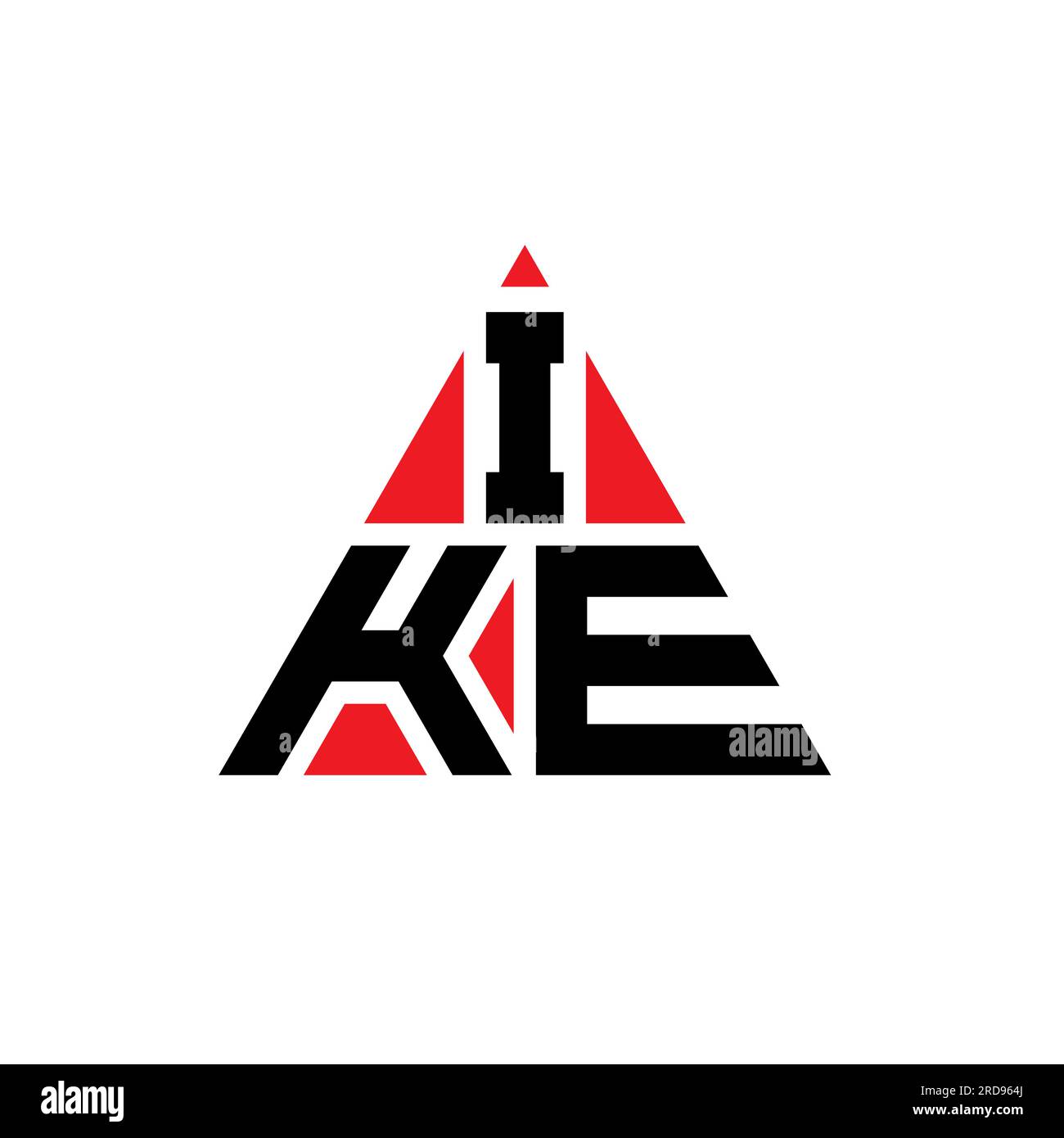 IKE-Logo mit Dreiecksbuchstaben und Dreiecksform. IKE-Dreieck-Logo ...