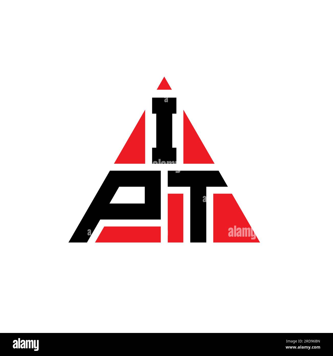 IPT-Logo mit Dreiecksbuchstaben und Dreiecksform. IPT-Dreieck-Logo ...