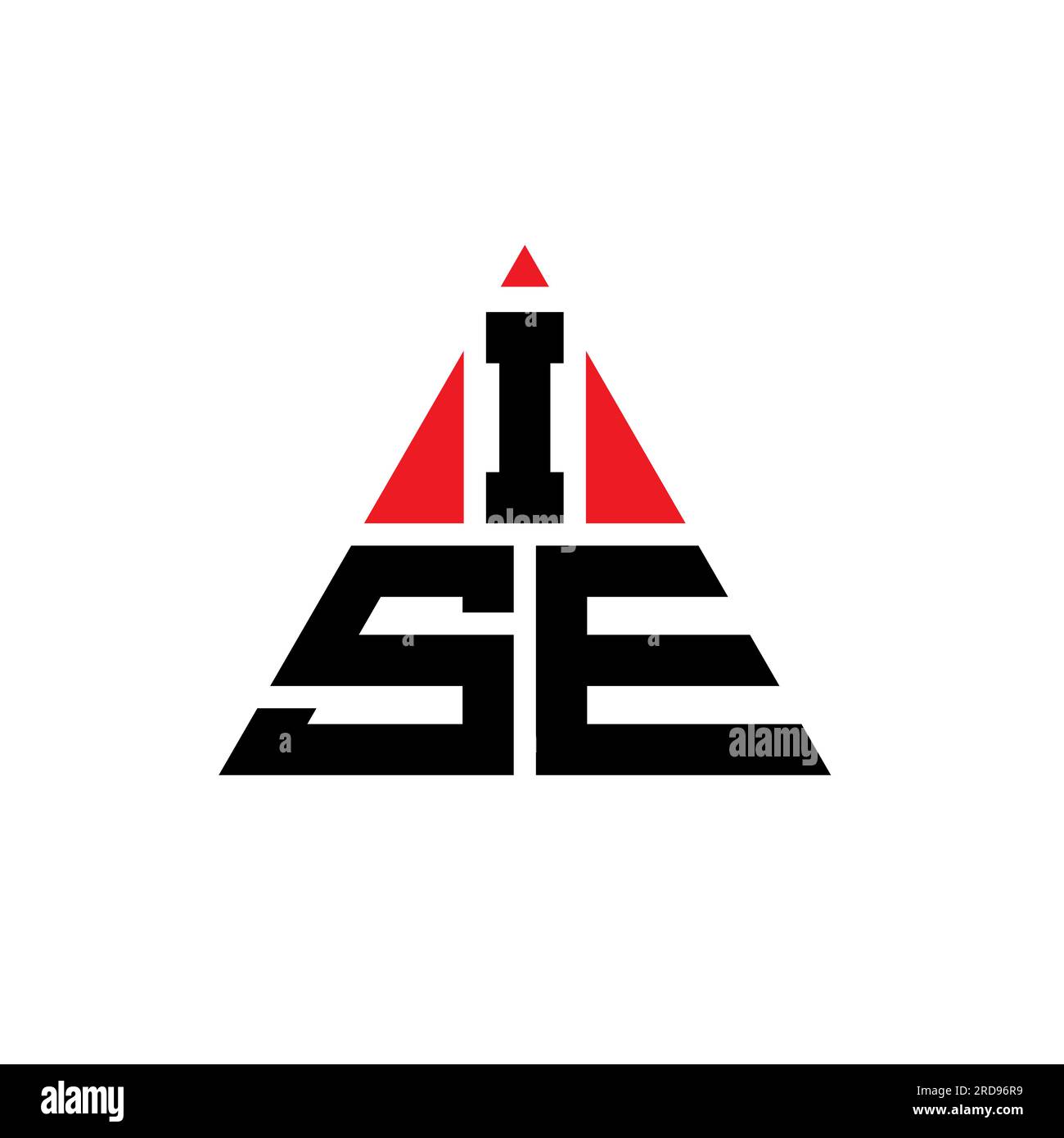 ISE-Logo mit Dreiecksbuchstaben und Dreiecksform. Monogramm mit dem ISE ...