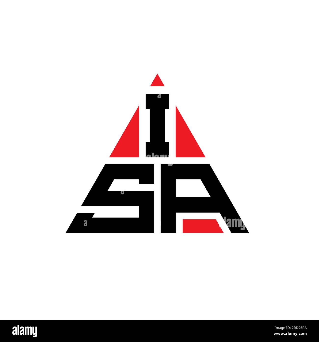 Logo mit ISA-Dreiecksbuchstaben und Dreiecksform. ISA-Dreieck-Logo ...