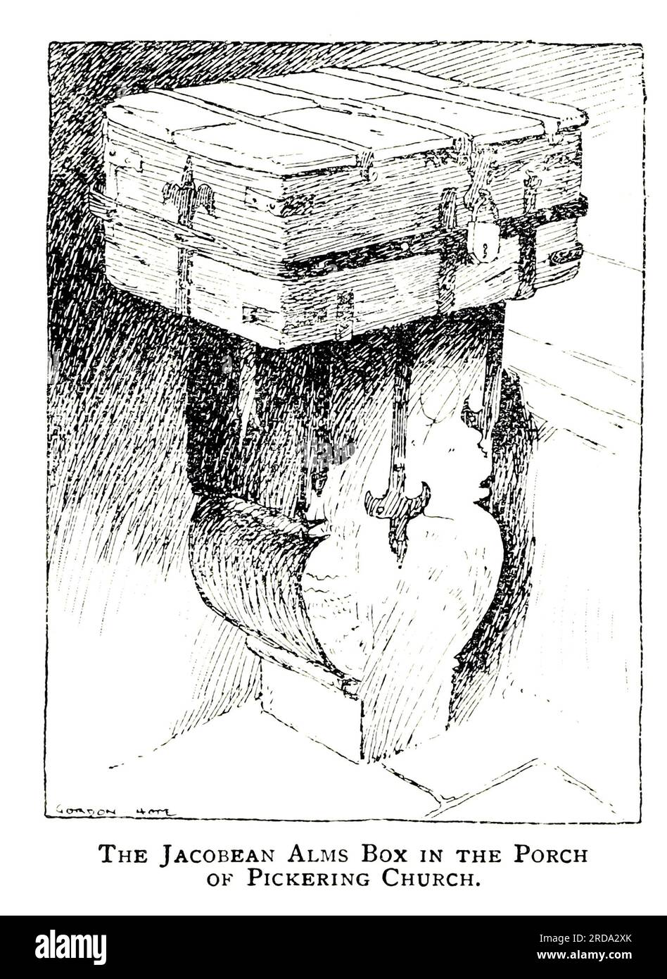 Jacobean Alms Box at Pickering Church aus dem Buch " die Evolution ...