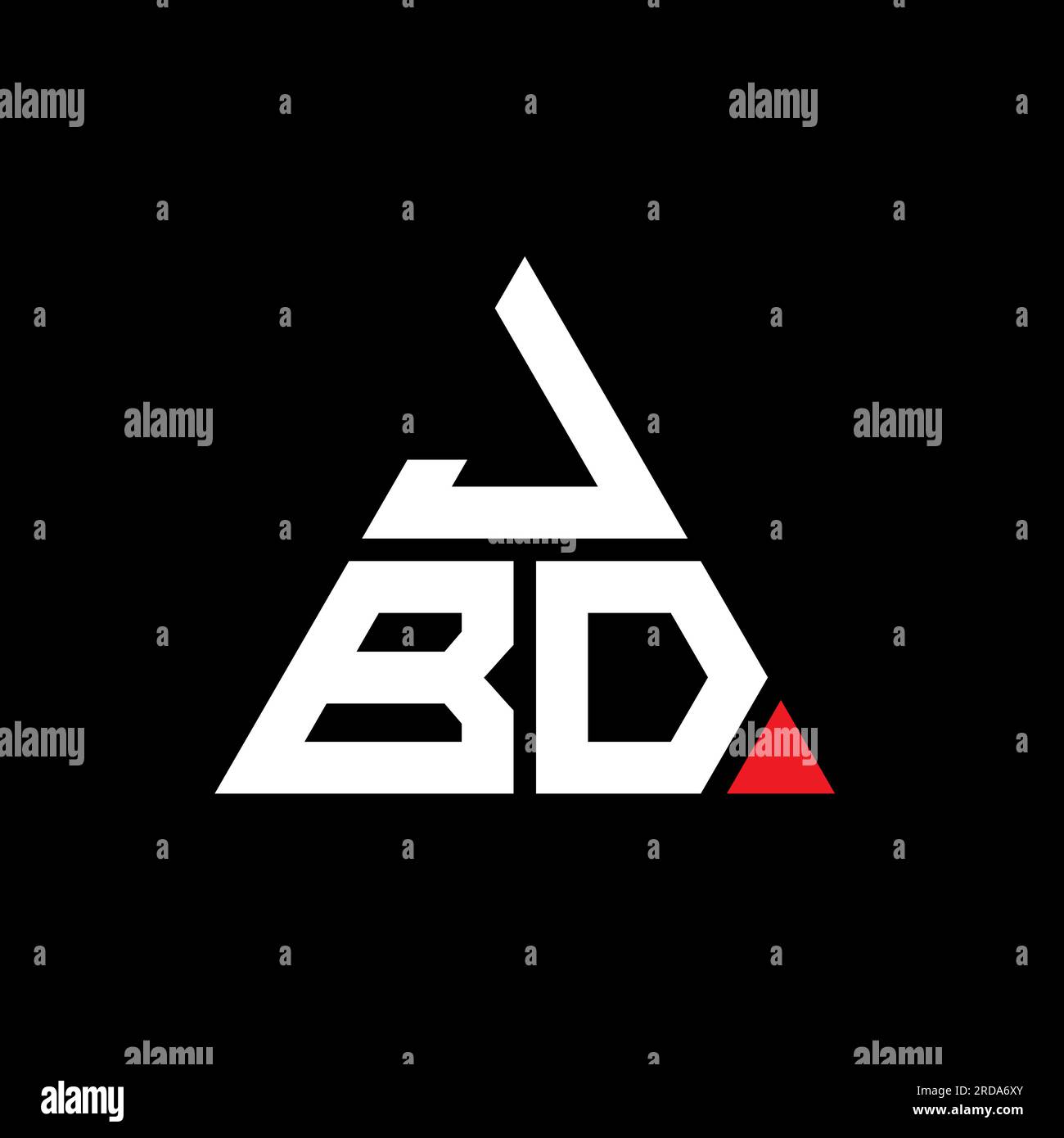 JBD-Logo mit Dreiecksbuchstaben und Dreiecksform. Monogramm mit JBD ...