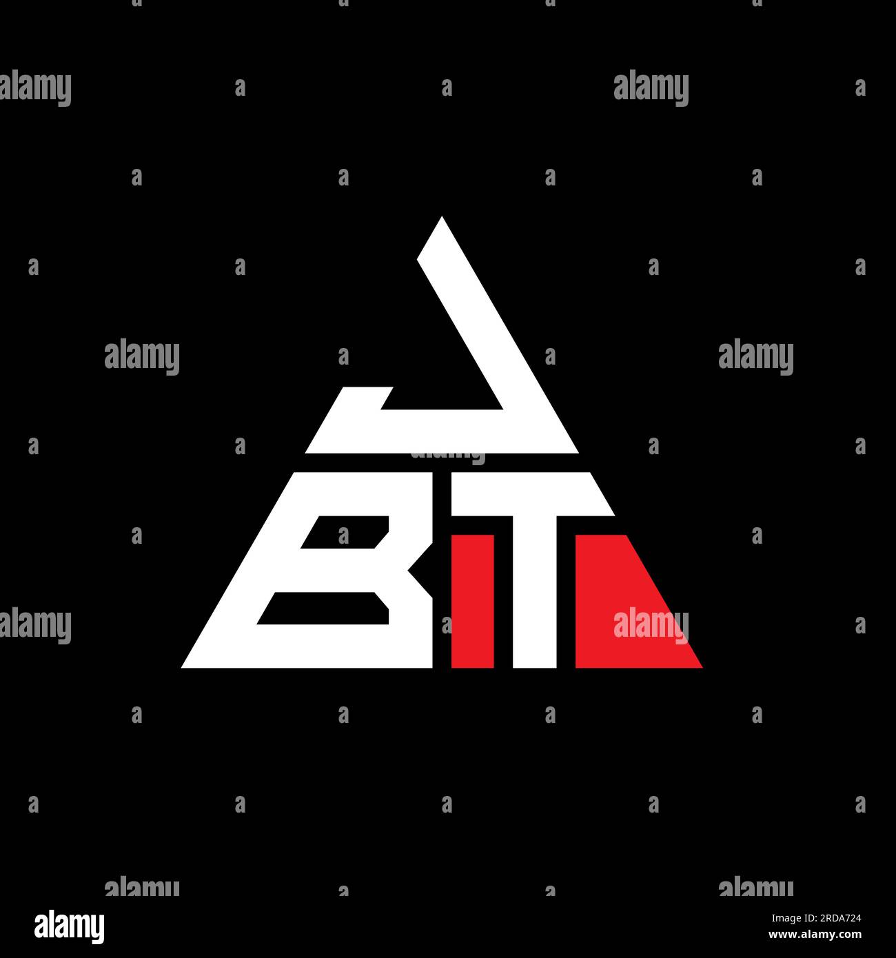 JBT-Logo mit Dreiecksbuchstaben und Dreiecksform. Monogramm mit JBT ...