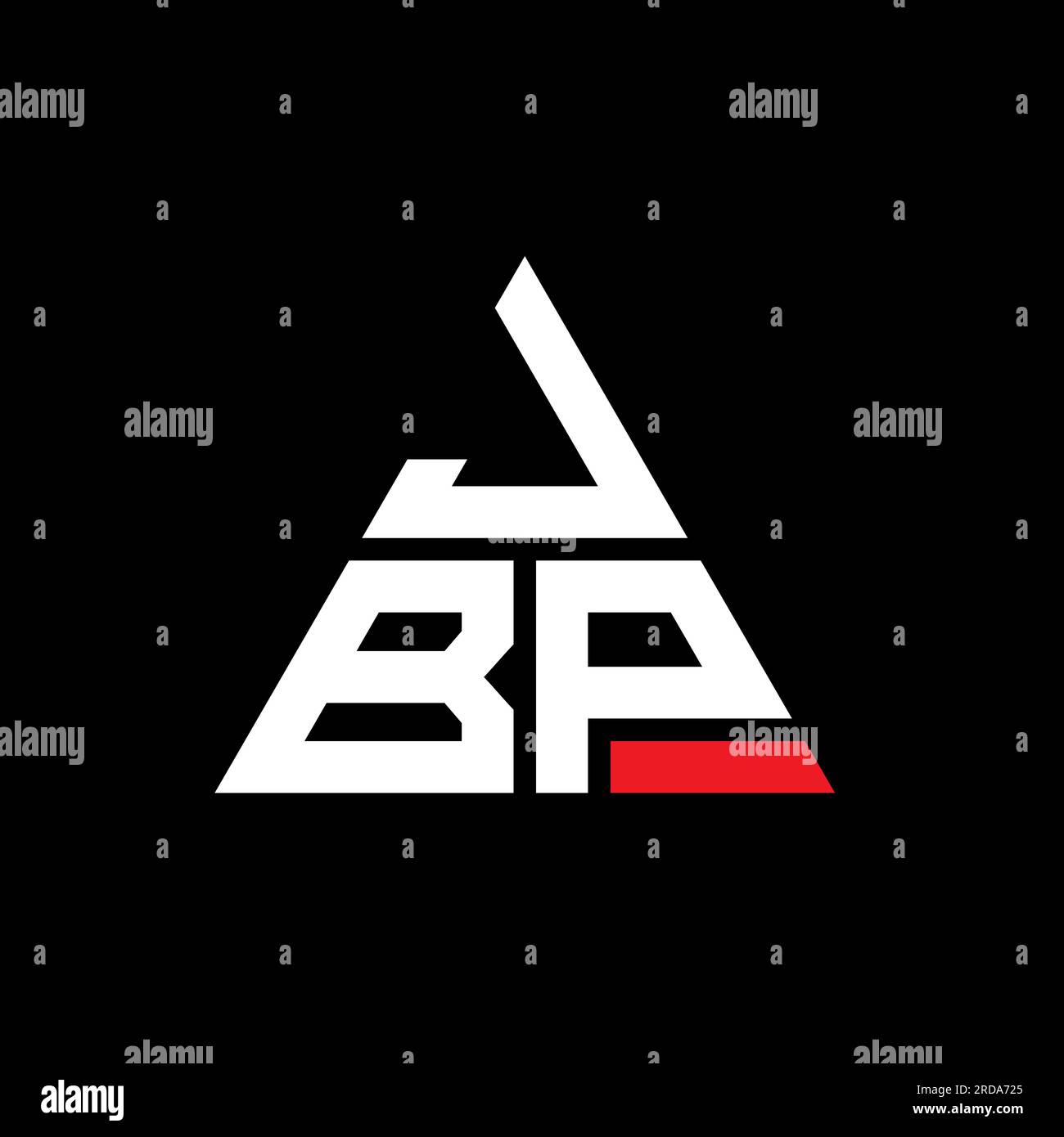 JBP-Logo mit Dreiecksbuchstaben und Dreiecksform. Monogramm mit JBP ...