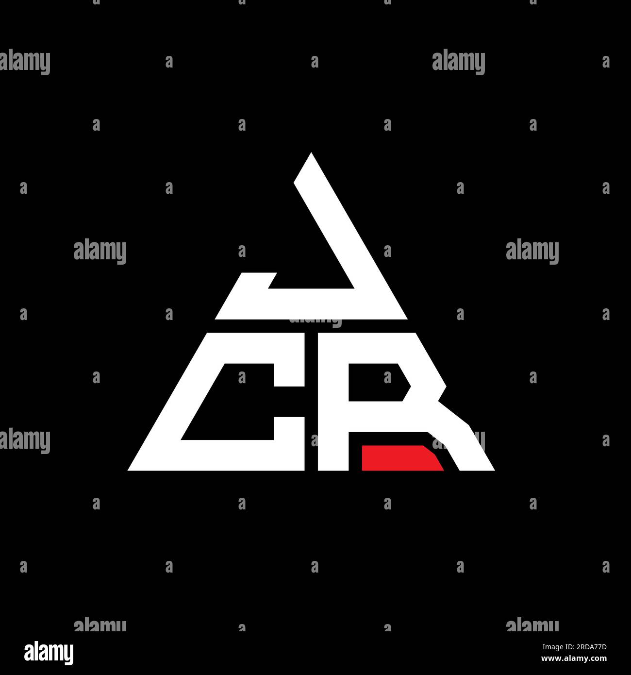 JCR-Logo mit Dreiecksbuchstaben und Dreiecksform. Monogramm mit JCR ...