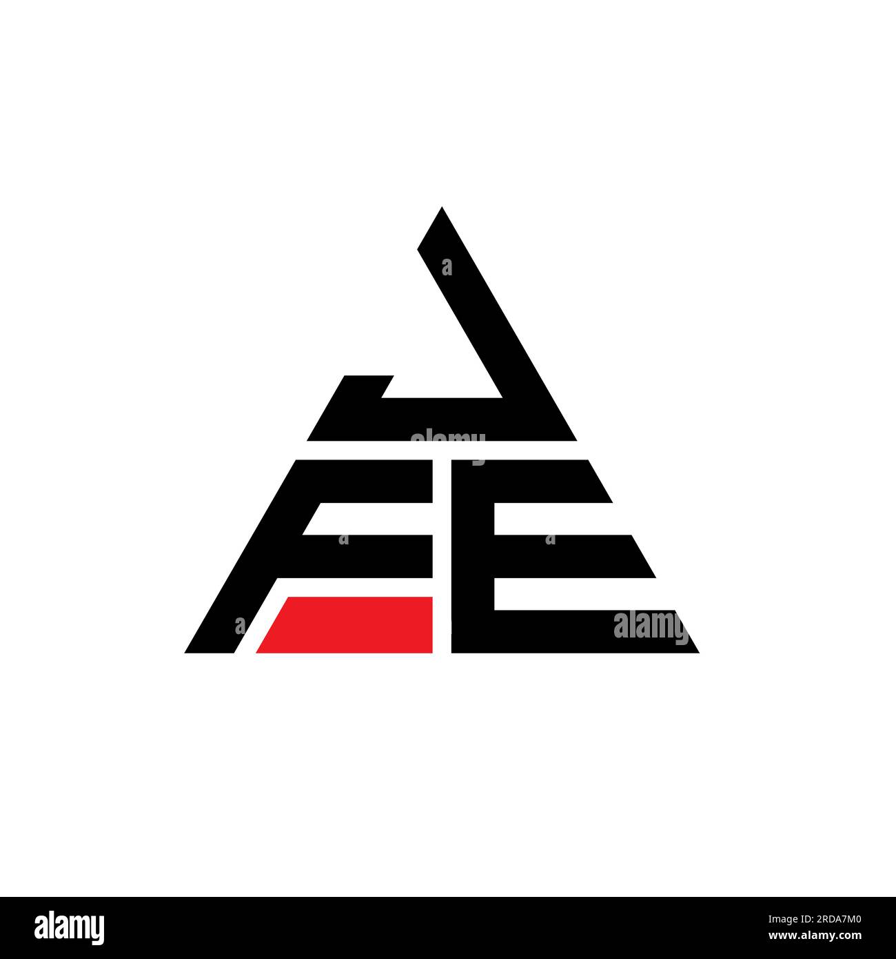JFE-Logo mit Dreiecksbuchstaben und Dreiecksform. Monogramm mit JFE ...