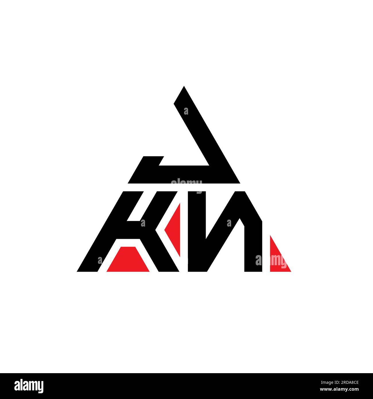 JKN-Logo mit Dreiecksbuchstaben und Dreiecksform. Monogramm mit JKN ...