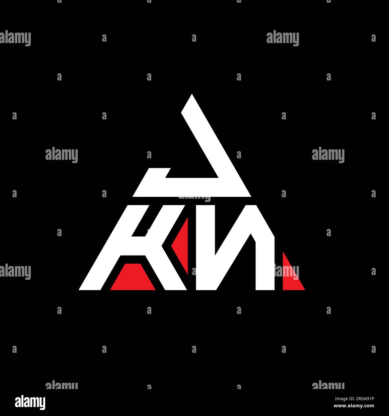 JKN-Logo mit Dreiecksbuchstaben und Dreiecksform. Monogramm mit JKN ...