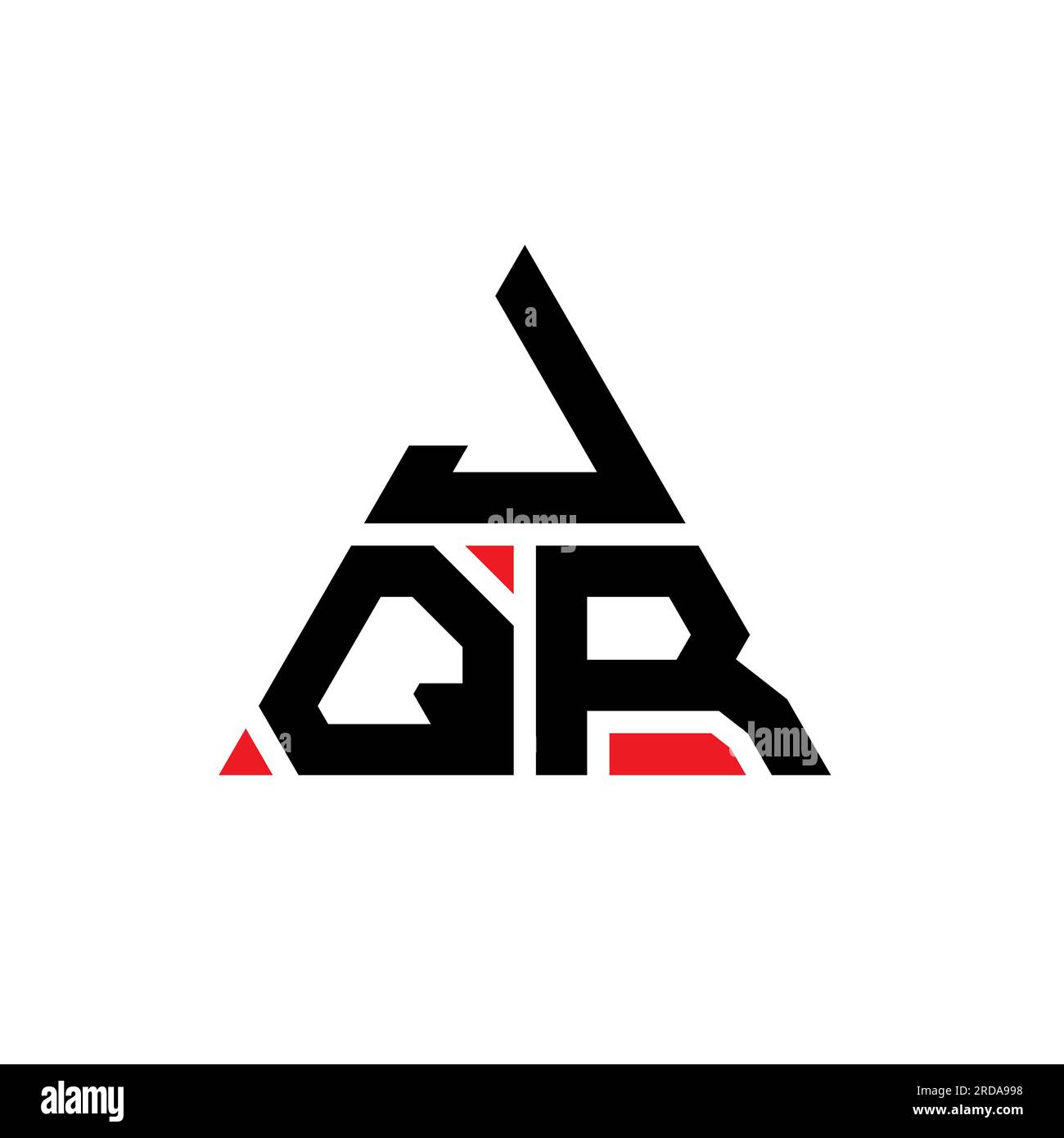 JQR-Logo mit Dreiecksbuchstaben und Dreiecksform. Monogramm mit JQR ...