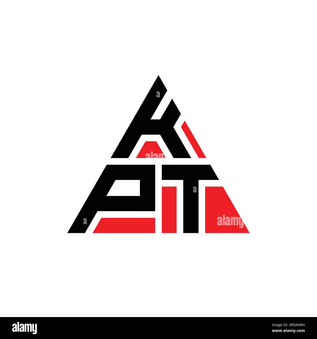 KPT-Logo mit Dreiecksbuchstaben und Dreiecksform. Monogramm mit KPT ...